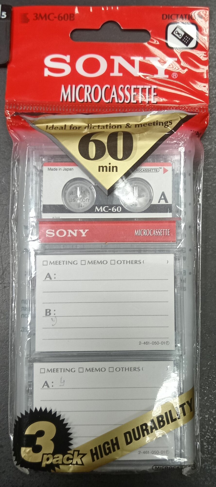 Микрокассеты для диктофона Sony MC60 3шт.