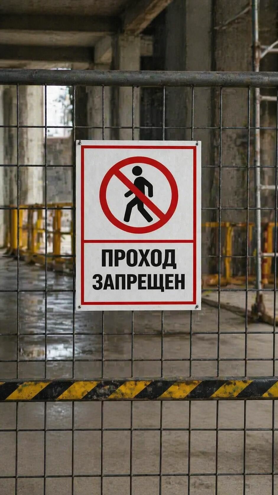 Информационная табличка из ПВХ 3-5 мм "Проход запрещен" 240х180 мм (Ф)
