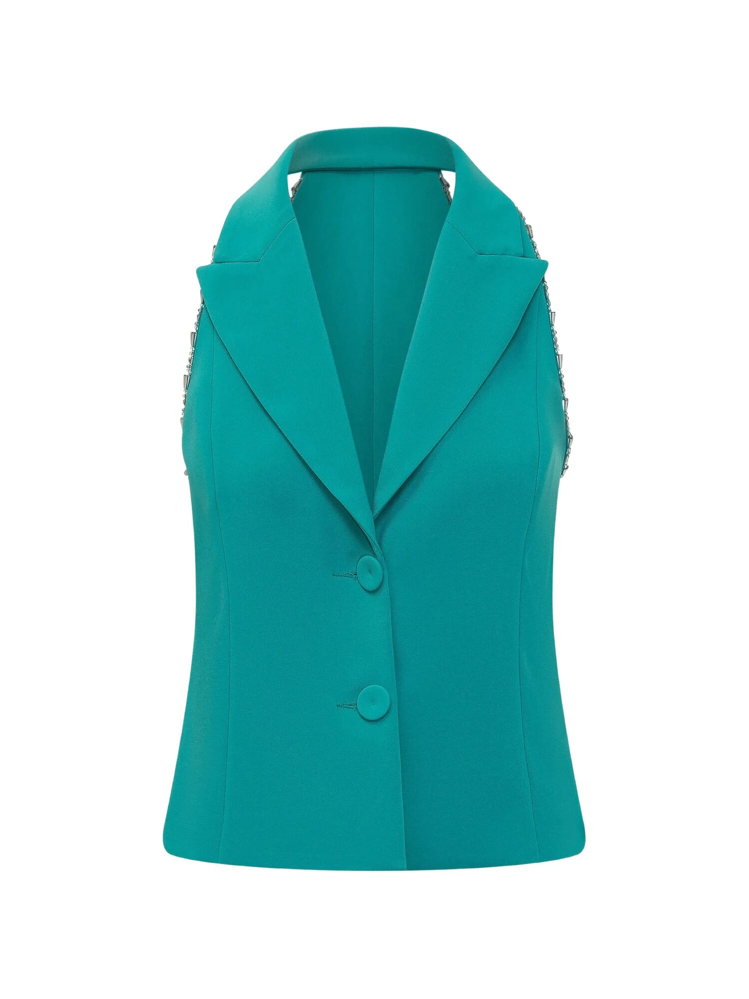 Пальто Bead-trimmed halterneck waistcoat