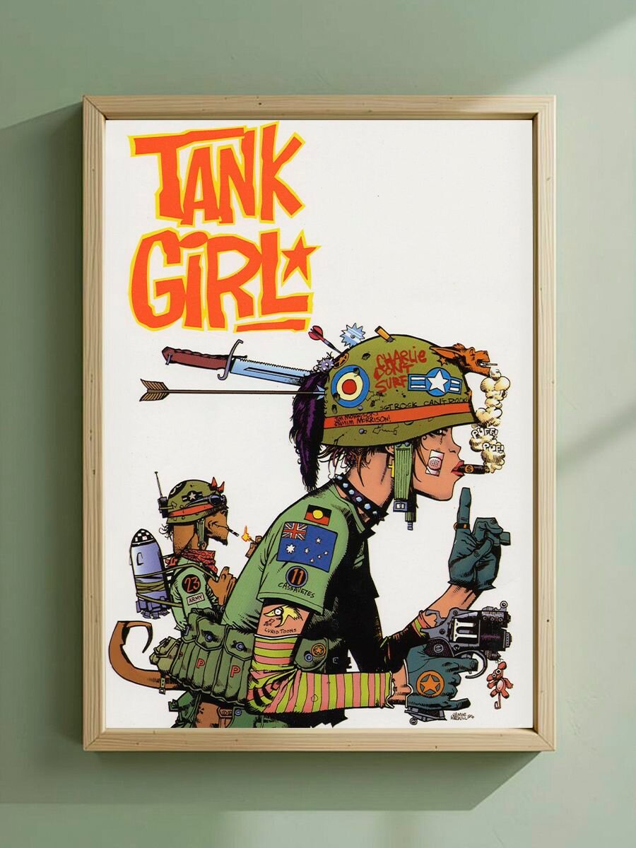 Постер, плакат на стену "Gorillaz. Tank Girl / Гориллаз. Танкистка" 42 см х 29,7 см (А3)
