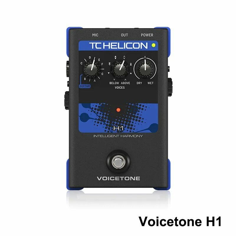 TC Helicon Voicetone H1 Однокнопочная педаль для реалистичной вокальной гармонии, управляемой гитарой