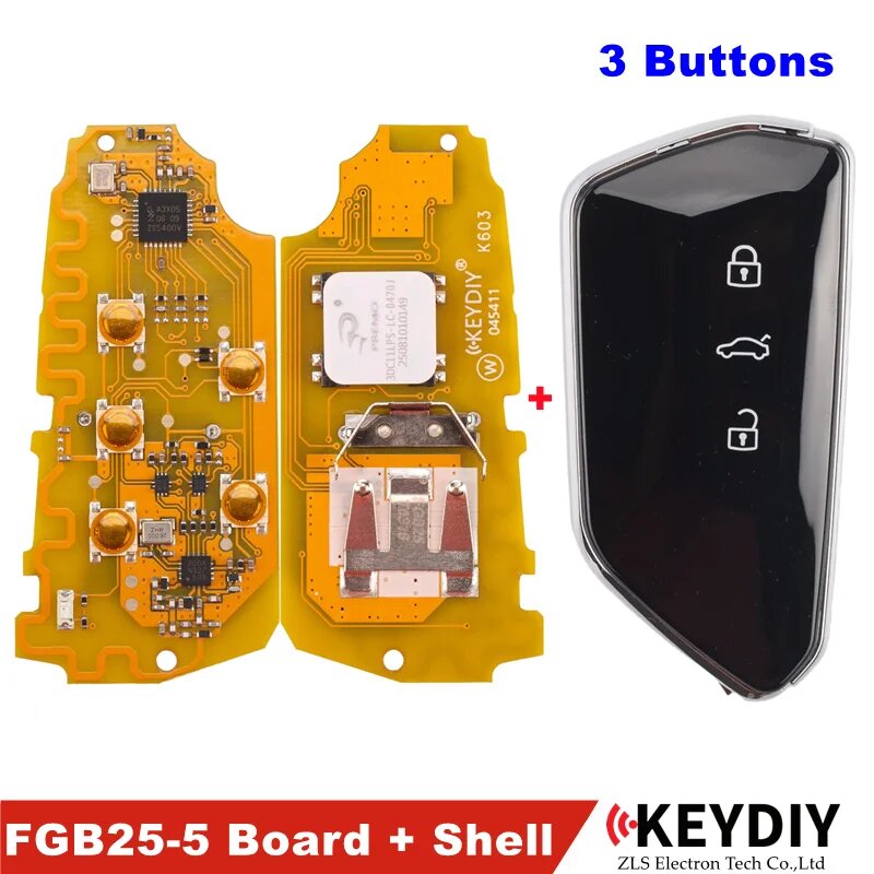 Плата KEYDIY FGB25-5 + корпус, 3 кнопки, PCB