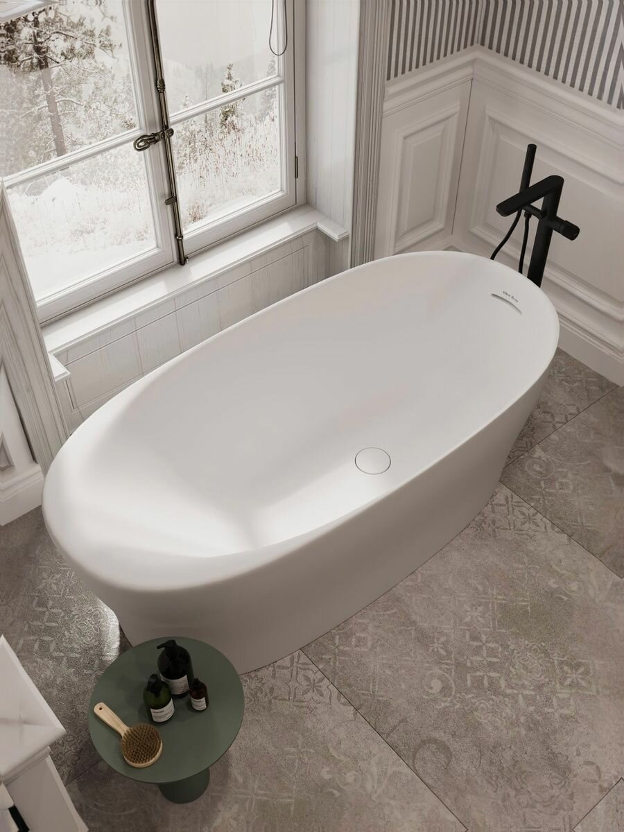 Ванна из литьевого мрамора Allen Brau Solid Stone Krion Neo 170x80 2.35001.21