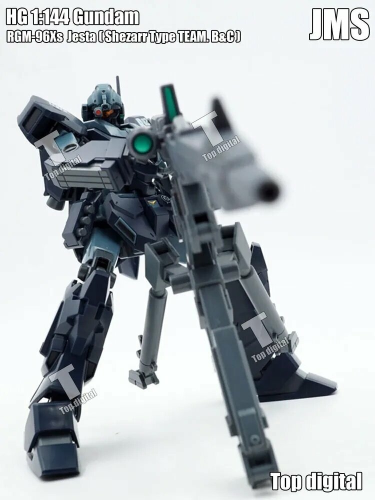 Сборная Игрушечная фигурка модель HG 1:144 Gundam RGM-96Xs Jesta (Shezarr Type, TEAM B/C), JMS, Высококачественная модель, Поставляется с бесплатными наклейками