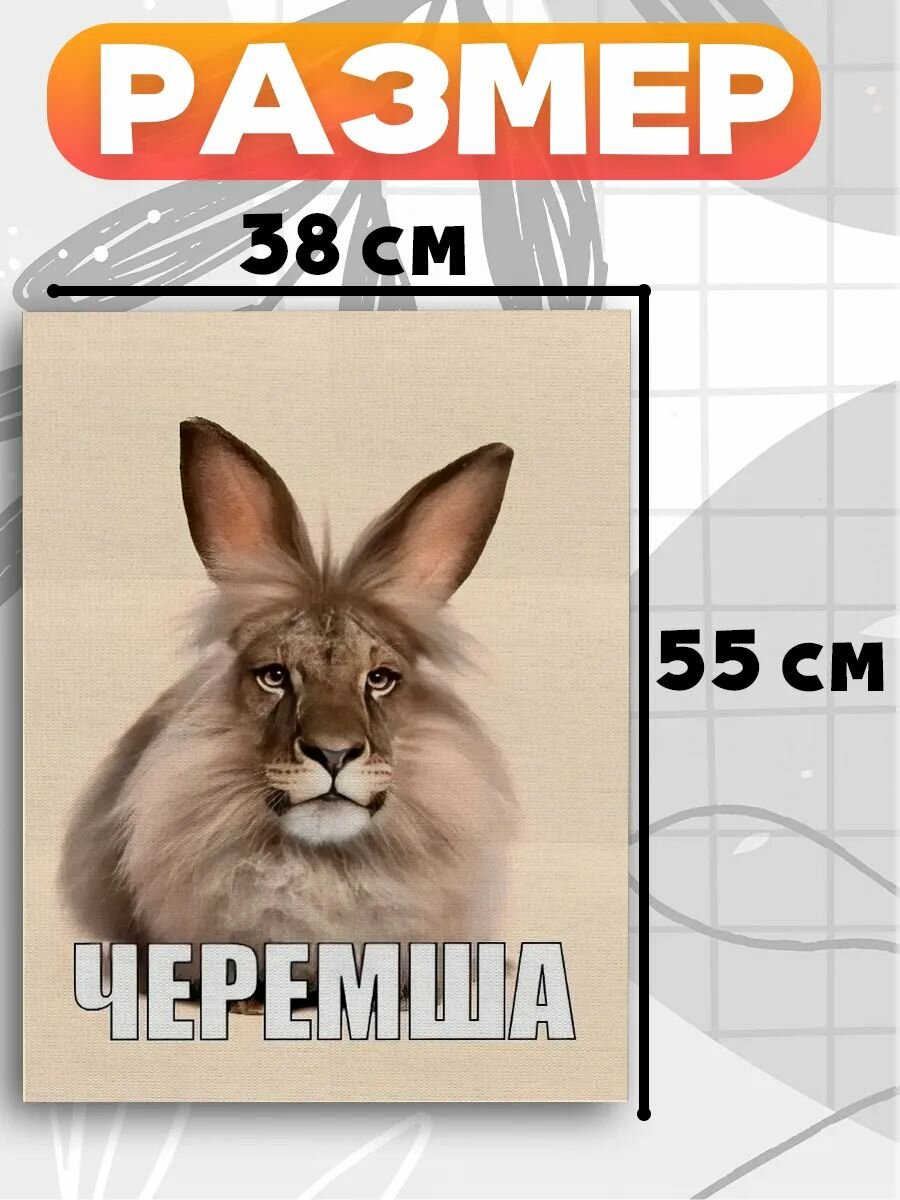 Картина на стену Черемша мем, на подрамнике, 1шт, 55х38 размер. — фото 1