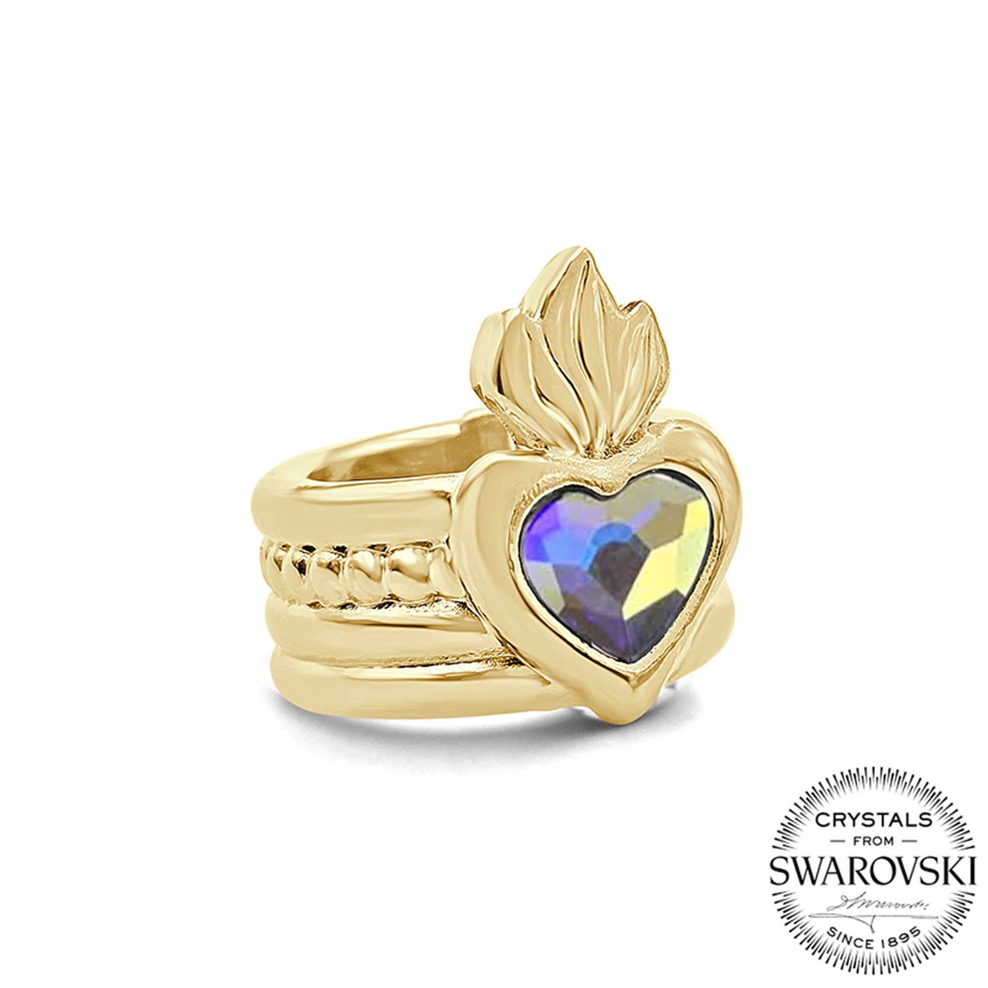 Кольцо, кристаллы Swarovski