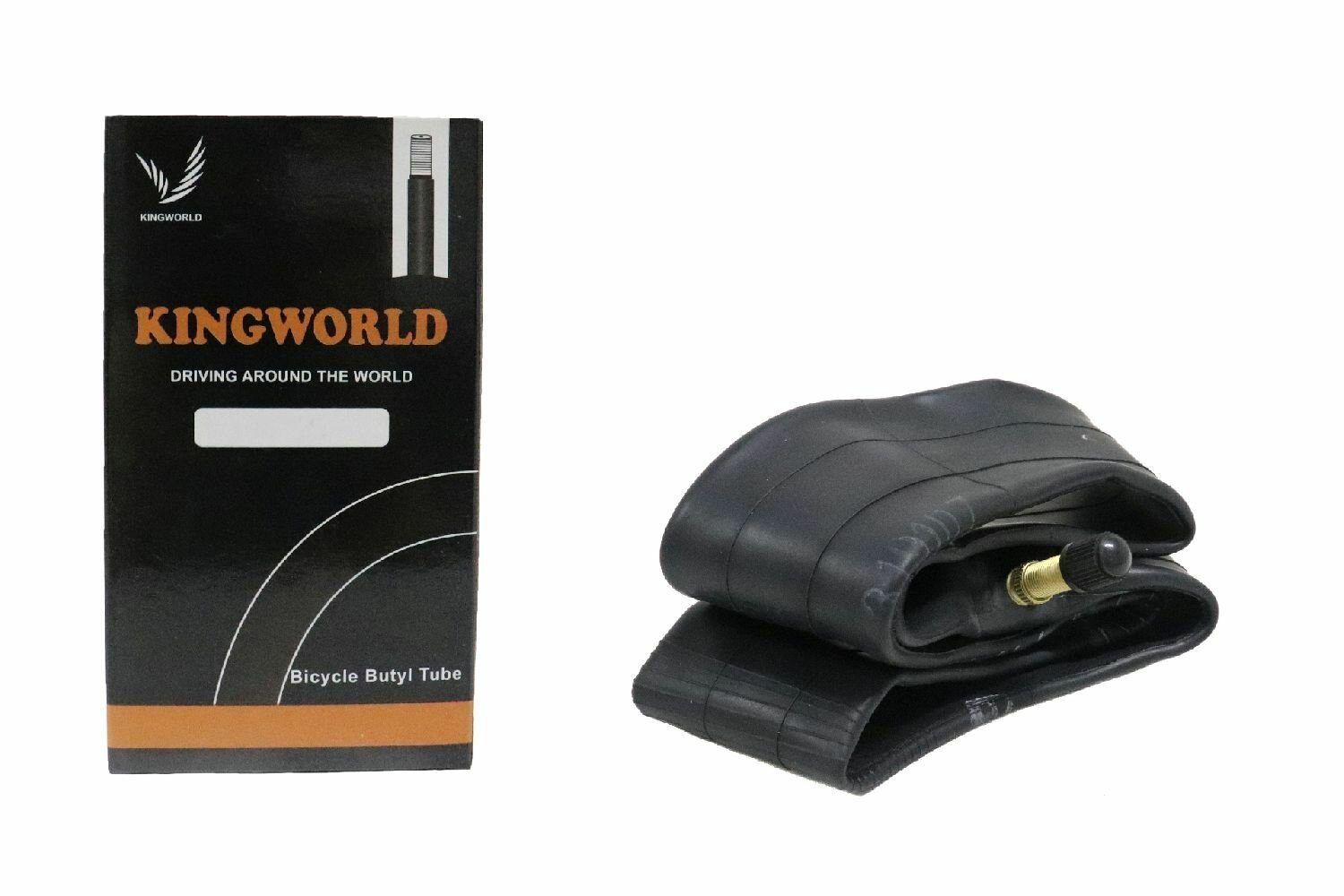 Велокамера 12"х2,55 (12 1/2х2 1/4) Kingworld, TR4, A/V, бутиловая (прем. качество), перс. короб.