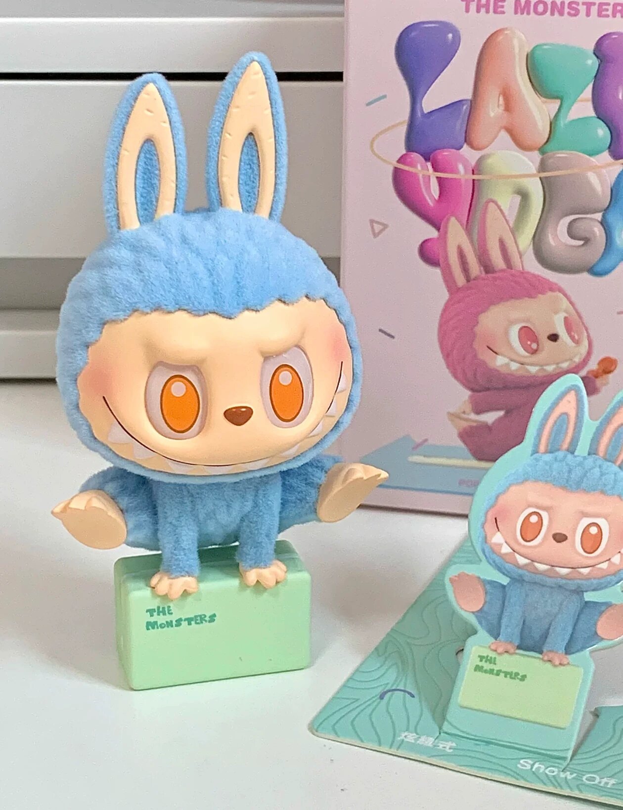 Фигурка Labubu из серии «Ленивая йога» — коллекционная фигурка Labubu, подарочная коробка-сюрприз, украшение Покажите