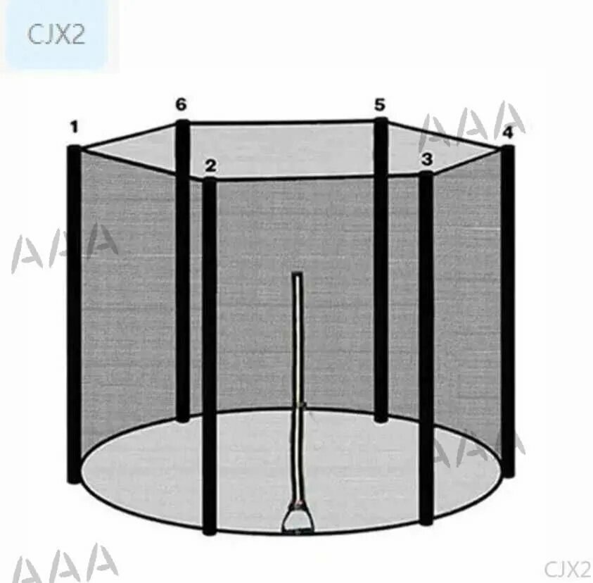 Безопасная сетка для защитн батута для замены 8 футов 6 столбы (244cm)-CJX2AAA
