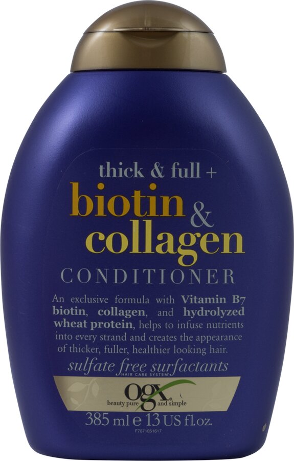 Кондиционер для лишенных объема и тонких волос OGX Biotin&Collagen с биотином и коллагеном, 385мл (1 уп)