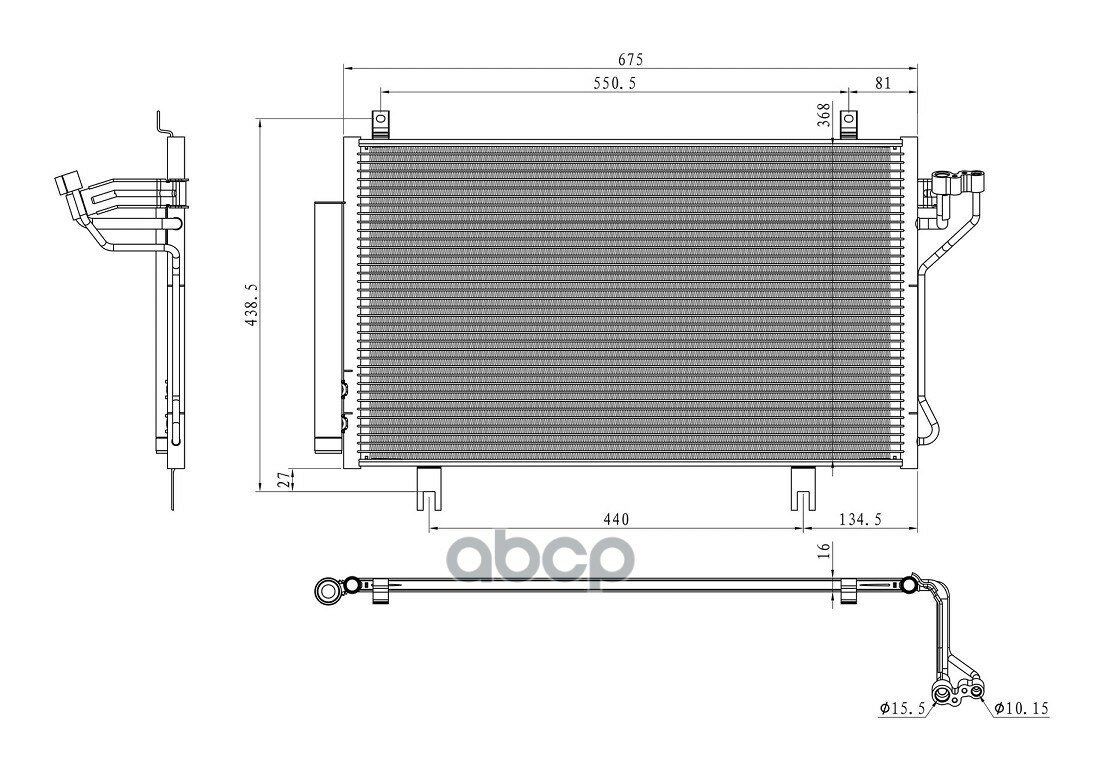 Радиатор кондиционера MAZDA 3 / 6 12- M-TEX арт. MTR350413