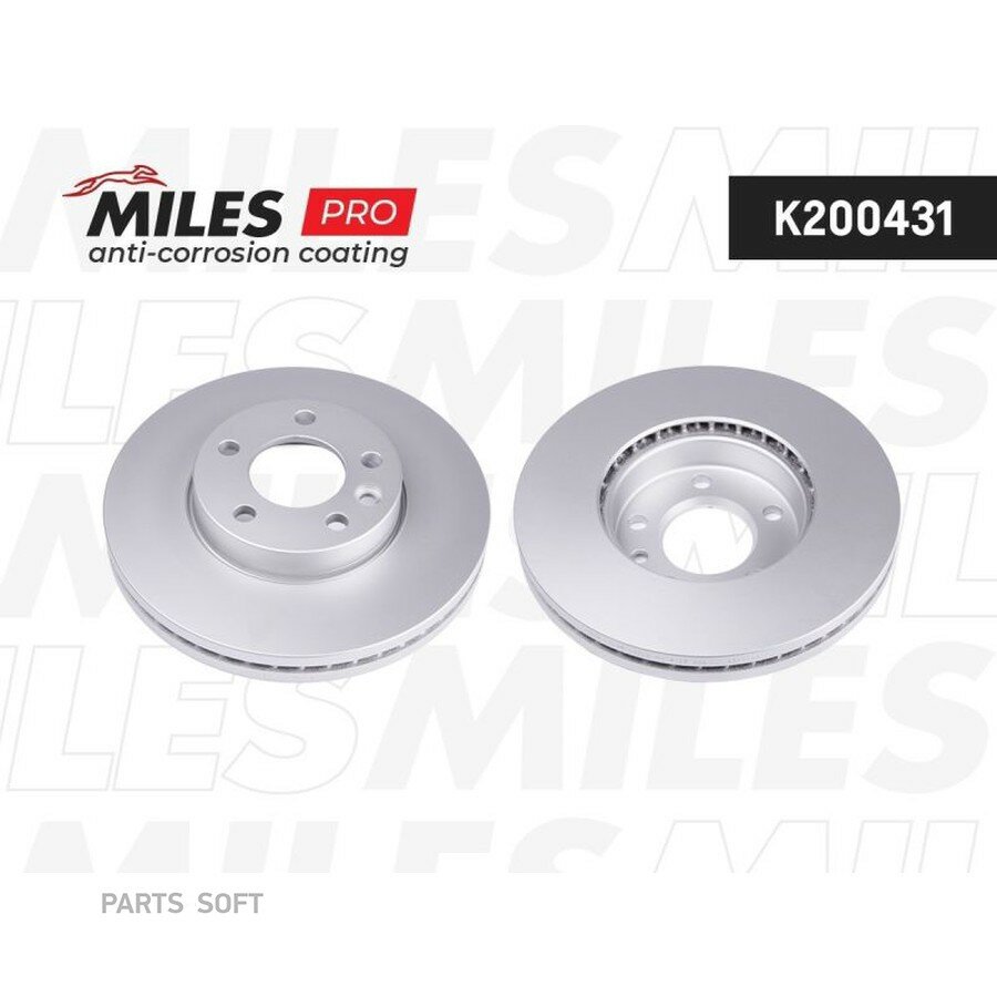 MILES K200431 Диск тормозной VW MULTIVAN/T5 03-/TOUAREG 02-10 передний D=308мм. ()