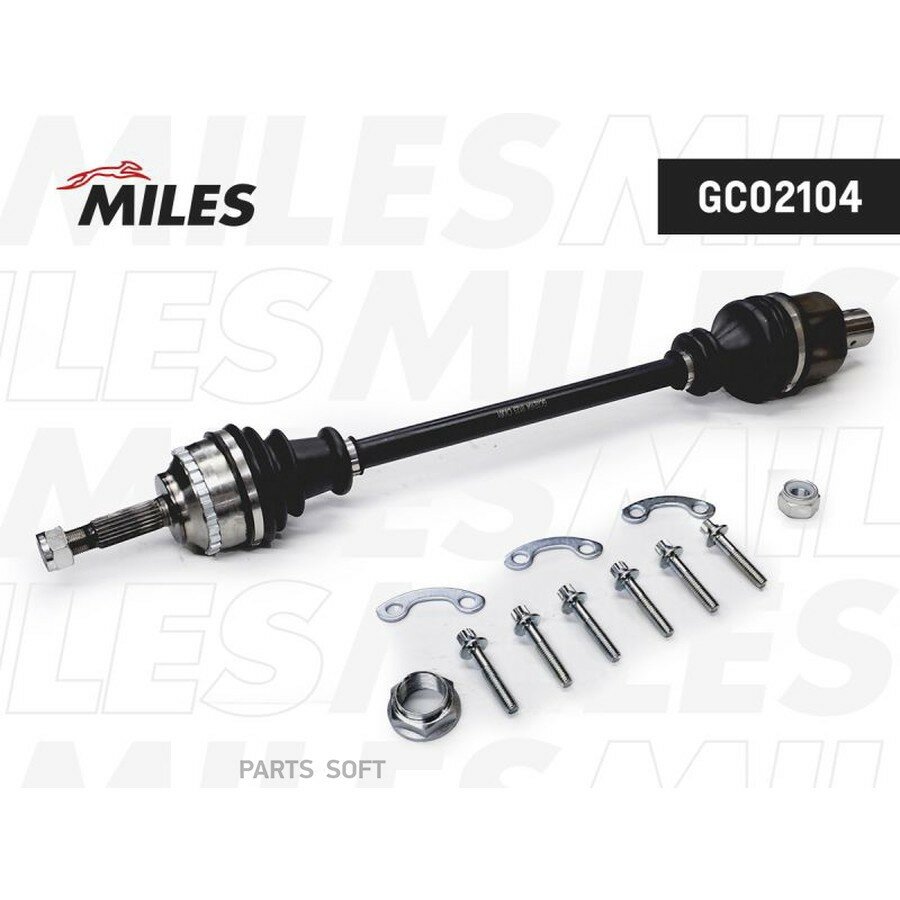 MILES GC02104 Привод в сборе RENAULT CLIO II/KANGOO 1.4-1.9D 97-05 прав. (ABS) ()