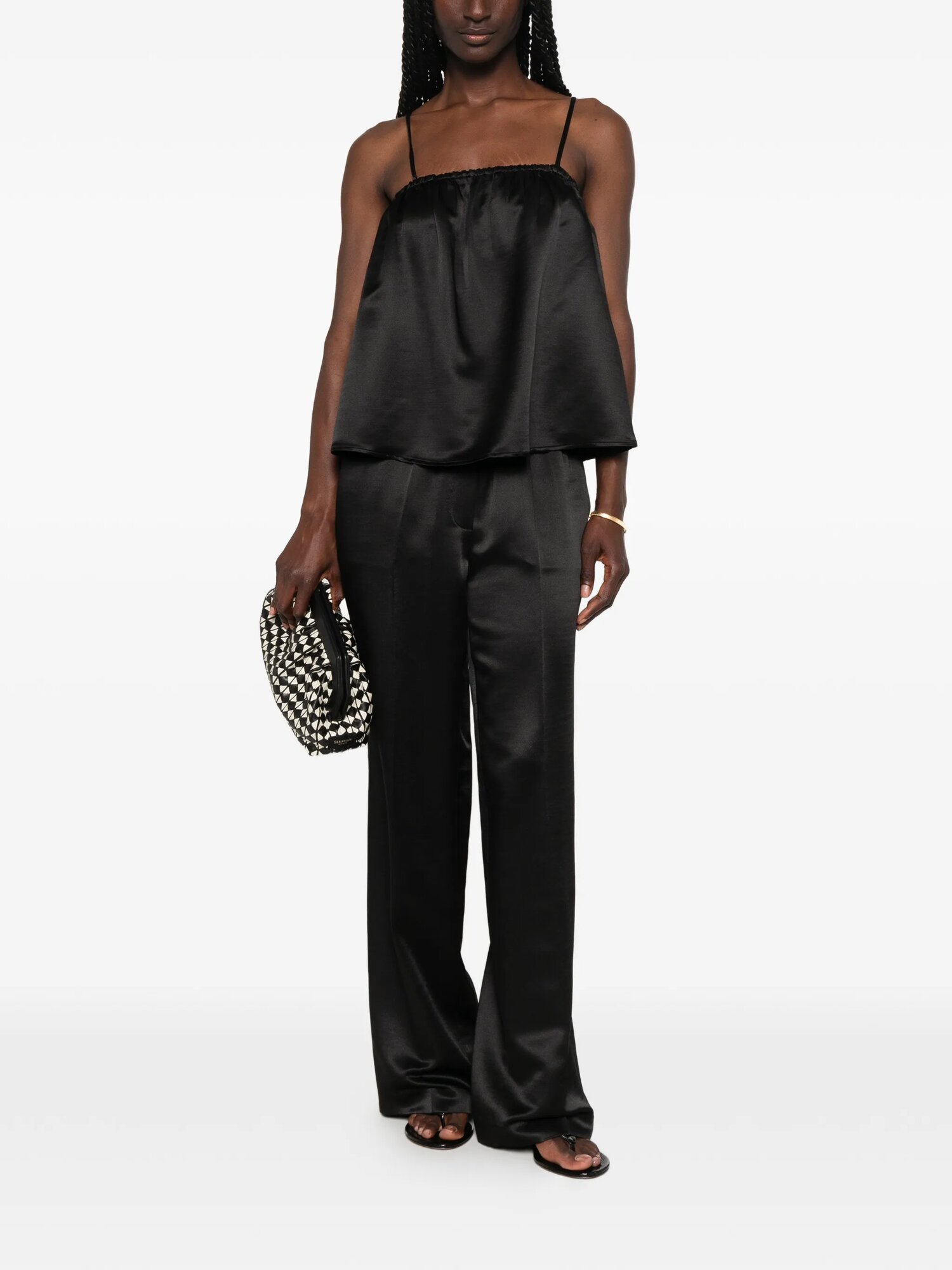 Блуза Soft Goat Gathered spaghetti-strap blouse, размер 40 — фото 1