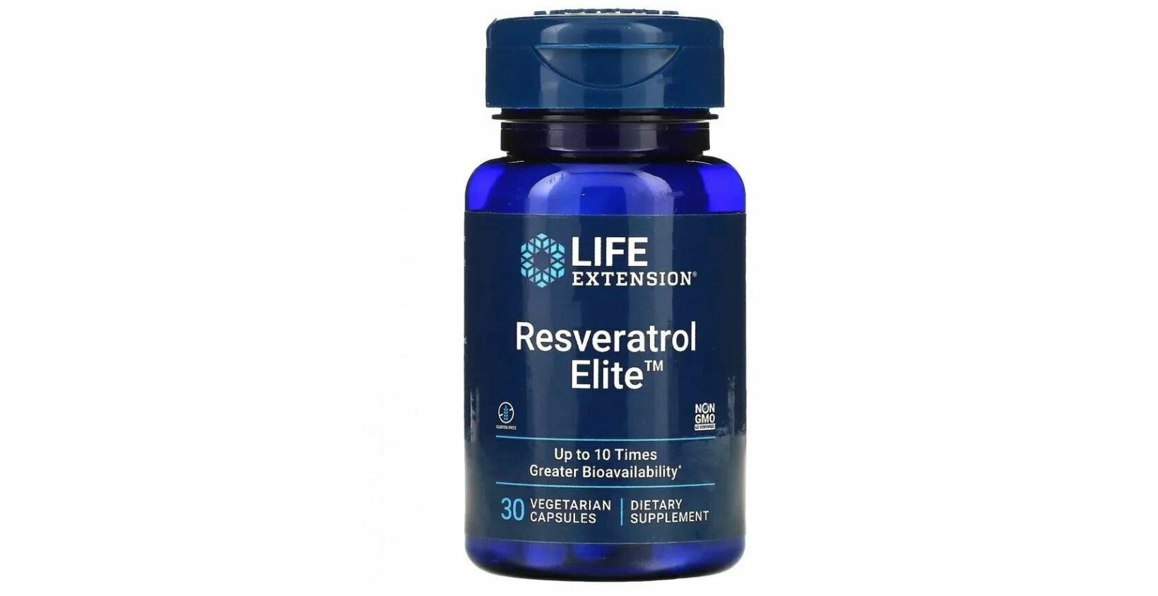 Life Extension Resveratrol, Ресвератрол,100 мг, 30 вег. капсул
