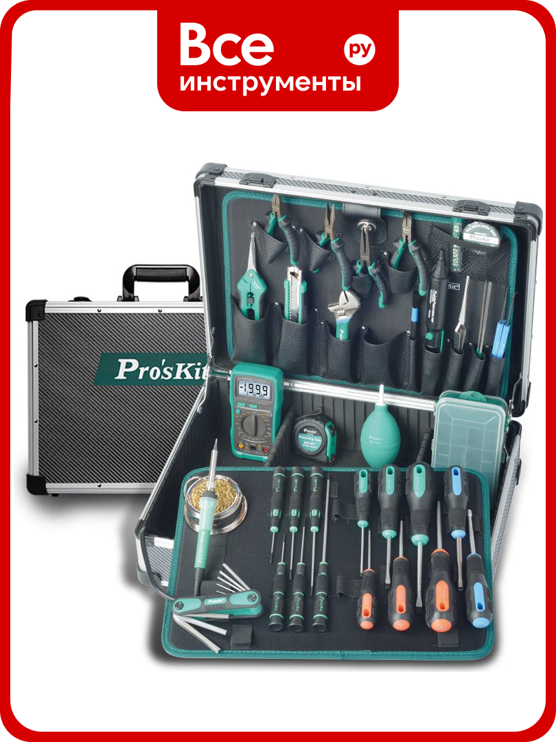 Универсальный набор инструментов Pro'sKit PK-1305NB С00040050, для работы монтажников и электриков