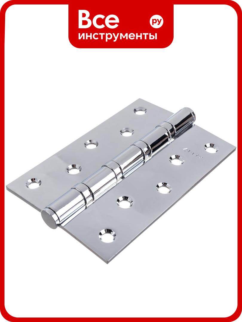 Петля APECS 12080-B4-Steel-CR, врезная стальная петля с универсальным открыванием, хромированное покрытие