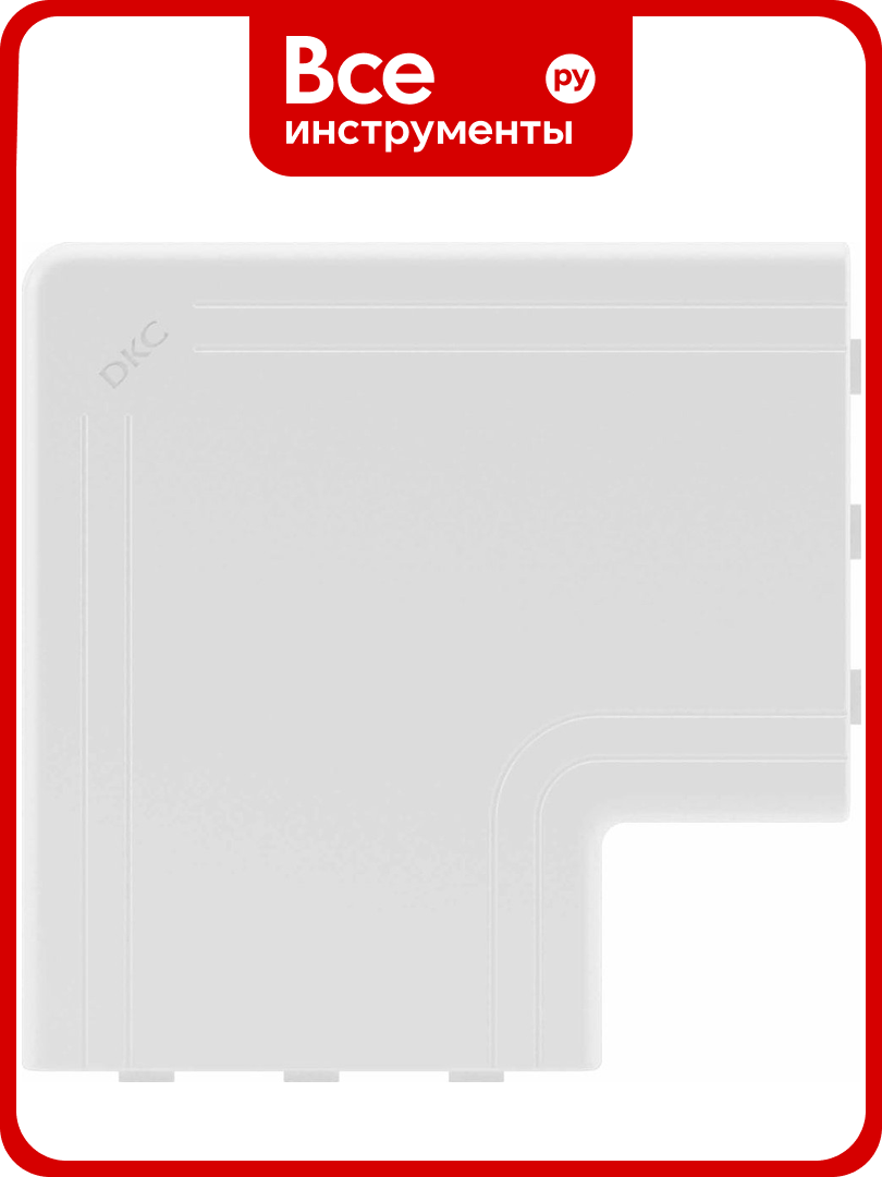 Угол плоский DKC NPAN 80x40 1 ШТ 01740DIY, пластик, из ABS‑пластика, белый