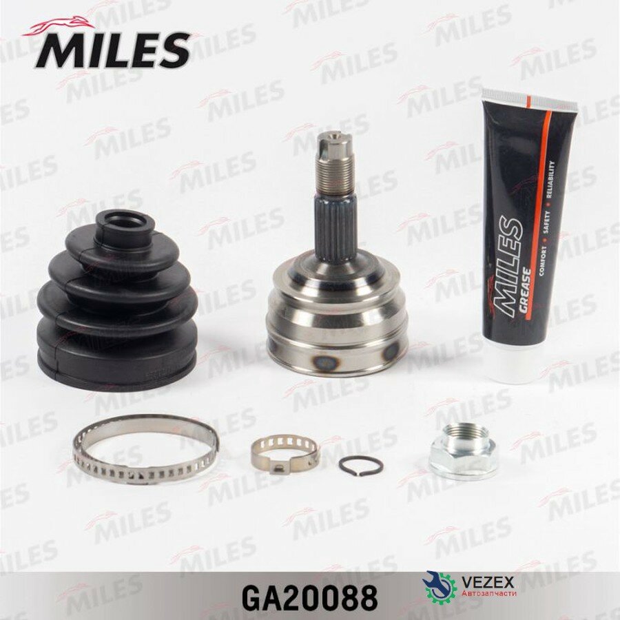 MILES GA20088 ШРУС наружный FIAT BRAVA/BRAVO/PUNTO/TIPO 1.1-1.9D 87-01 (GKN 301976) GA20088