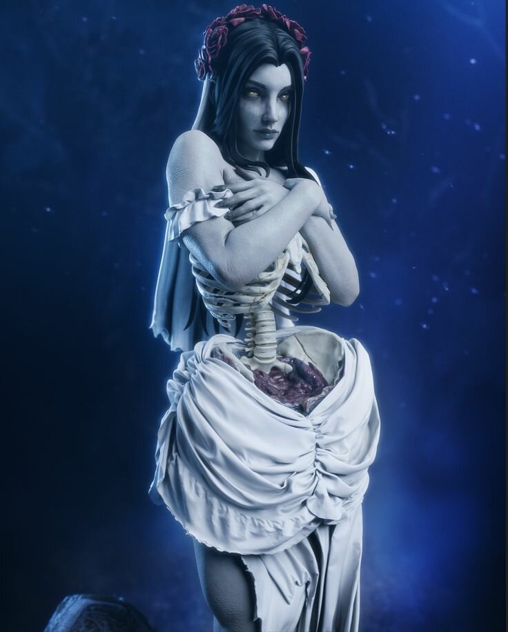 Сборная модель Undead Bride (Fantasy), 300мм (без базы), 1/6 для покраски