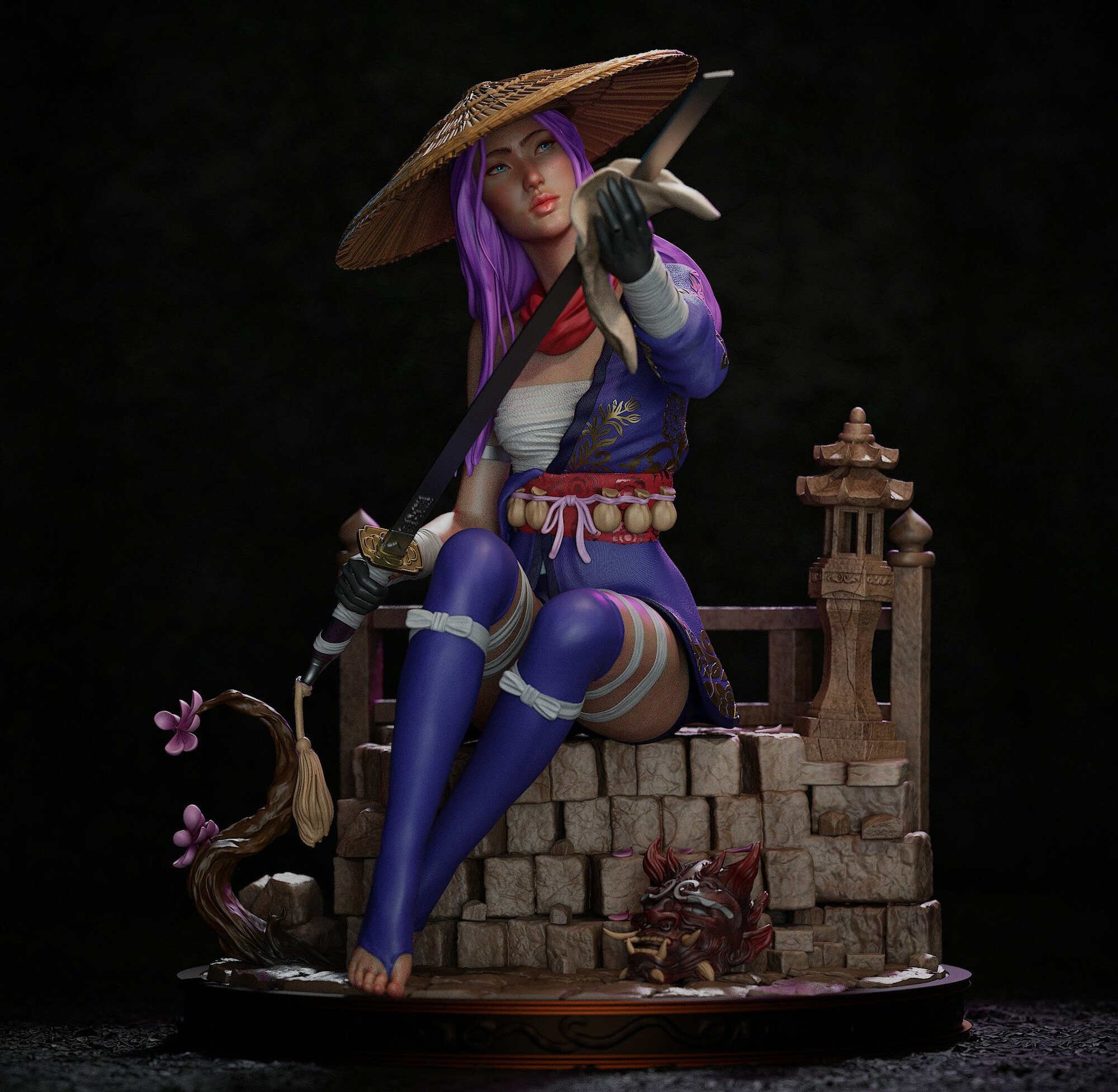 Сборная модель Psylocke (X-Men), 300мм (без базы), 1/6 для покраски