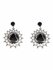 Серьги с подвесками Malu, Swarovski Zirconia, размер 3 мм, черный