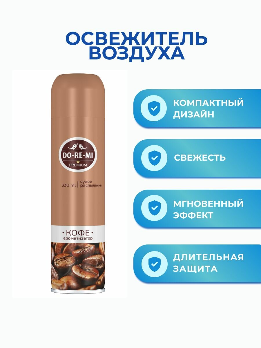 ДО-РЕ-МИ Освежитель воздуха Кофе, 330 мл