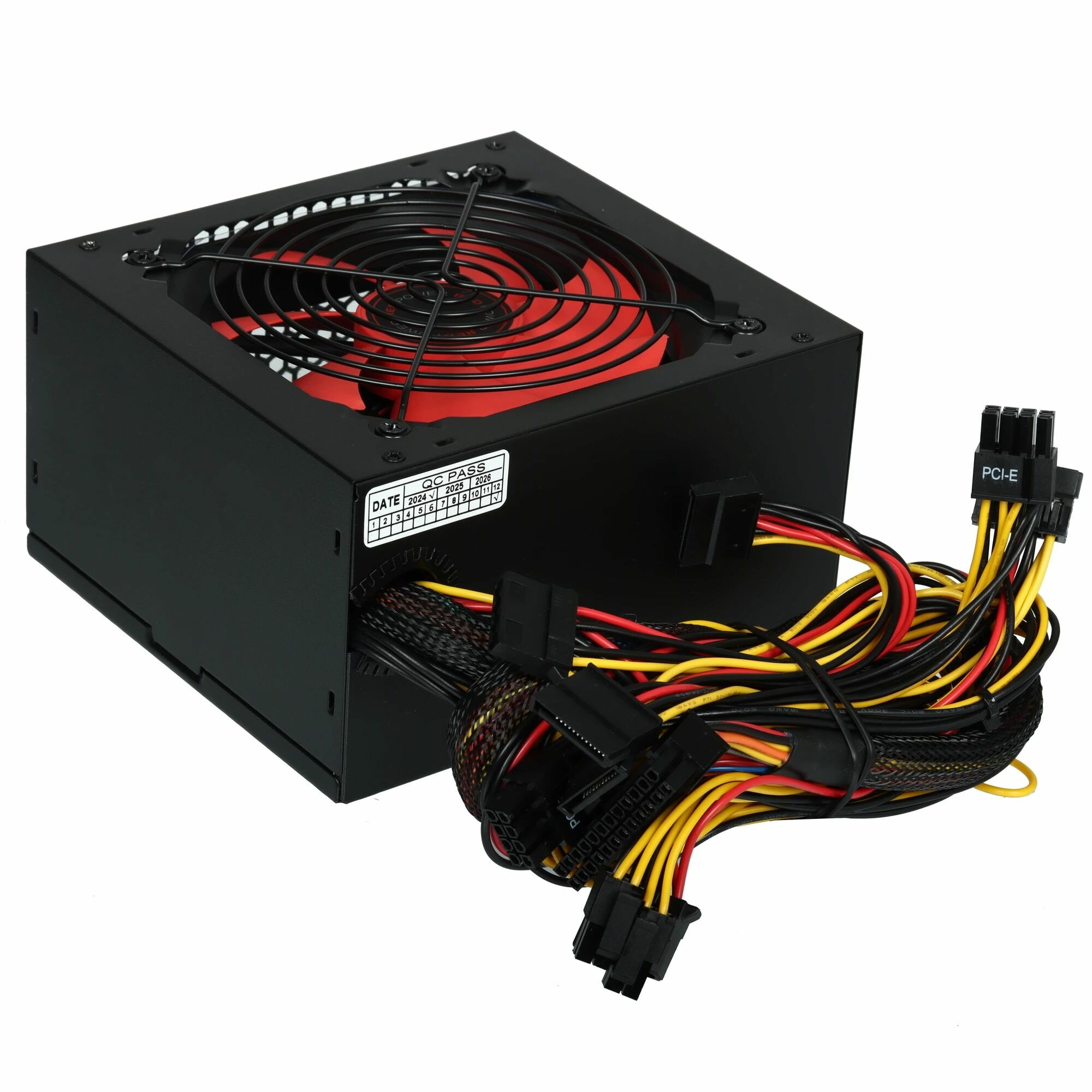 Блок питания Azerty RPL-550BAR (120-0636) черный - ATX 20+4 пин, 4 pin + 4 pin CPU, 4 SATA, 2 x 6+2 pin PCI-E