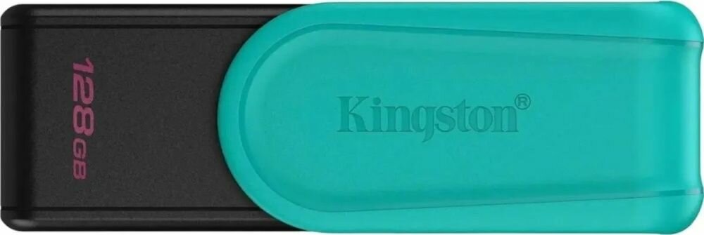 Карта памяти Kingston 128GB USB 3.2 DataTraveler Exodia S DTXS/128GB черная/бирюзовая