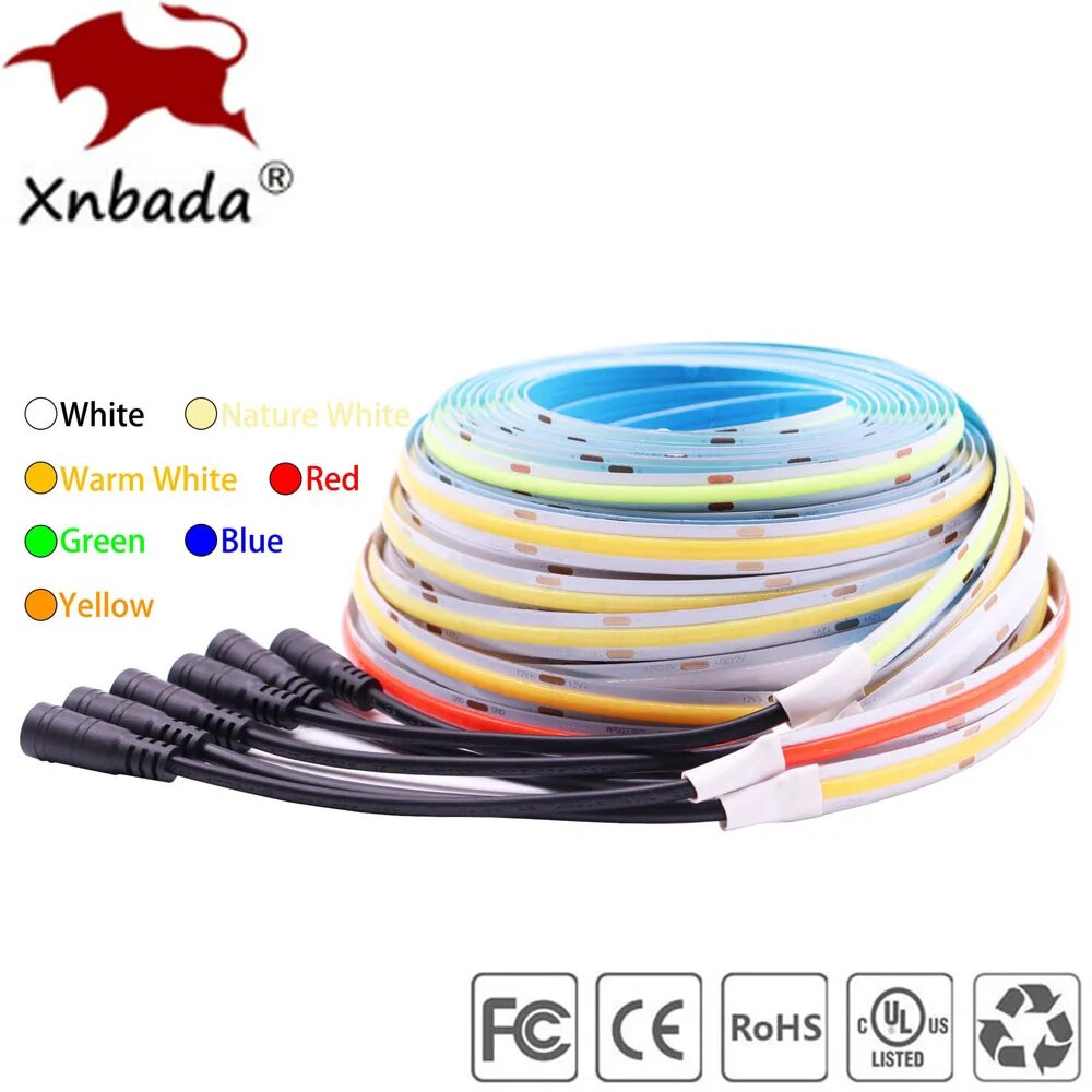 Светодиодная лента COB 3m Nature White DC12V 480LEDS