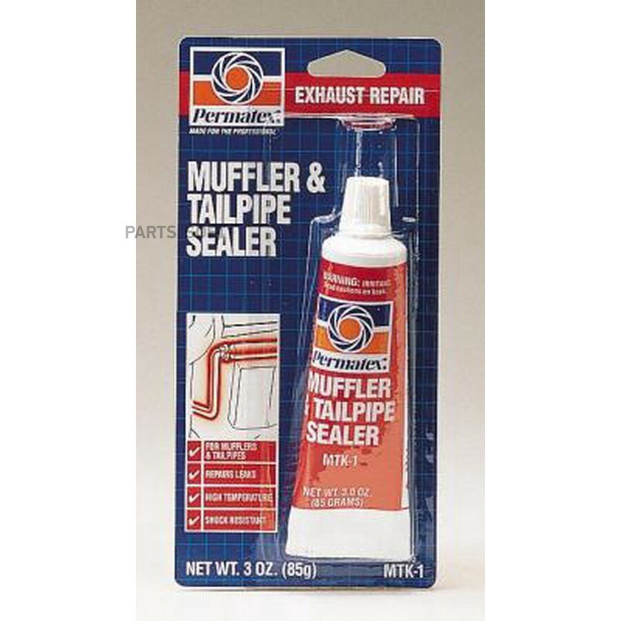 Герметик для ремонта глушителя и выхлопной системы Permatex Muffler & Tailpipe Sealer в блистере, 85 гр от официального дистрибьютора, PERMATEX, артикул 80335
