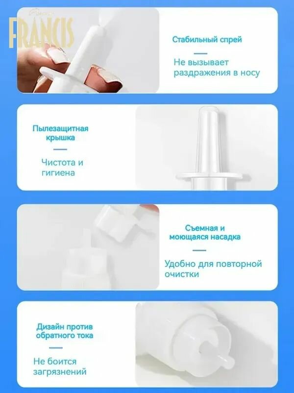 Спрей назальный от полипов в носу Снимает заложенность, зуд и насморк 20 мл