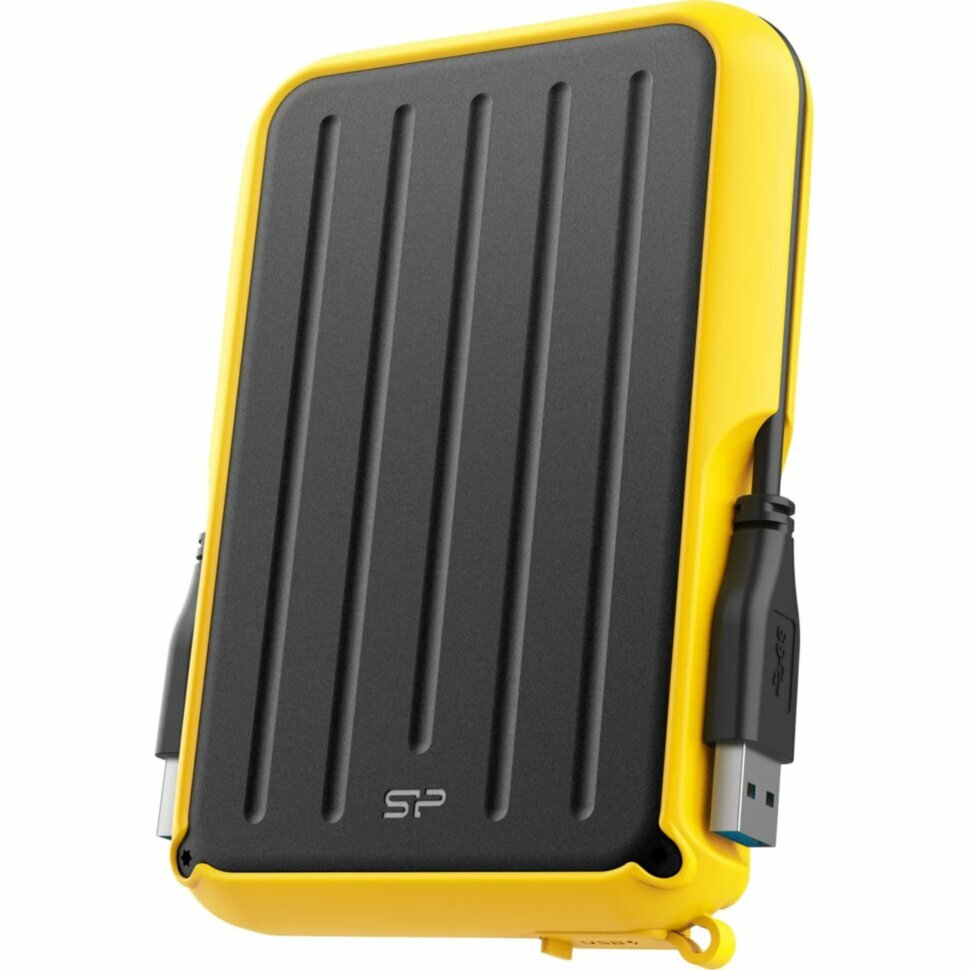 Портативный HDD Silicon Power Armor A66 4 TB USB 3.2, желтый, черный, 1594899