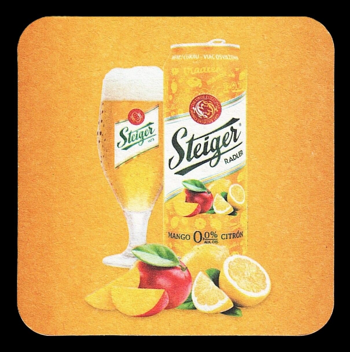 Бирдекель (костер) Steiger Radler Словакия (подставка под пивной бокал)