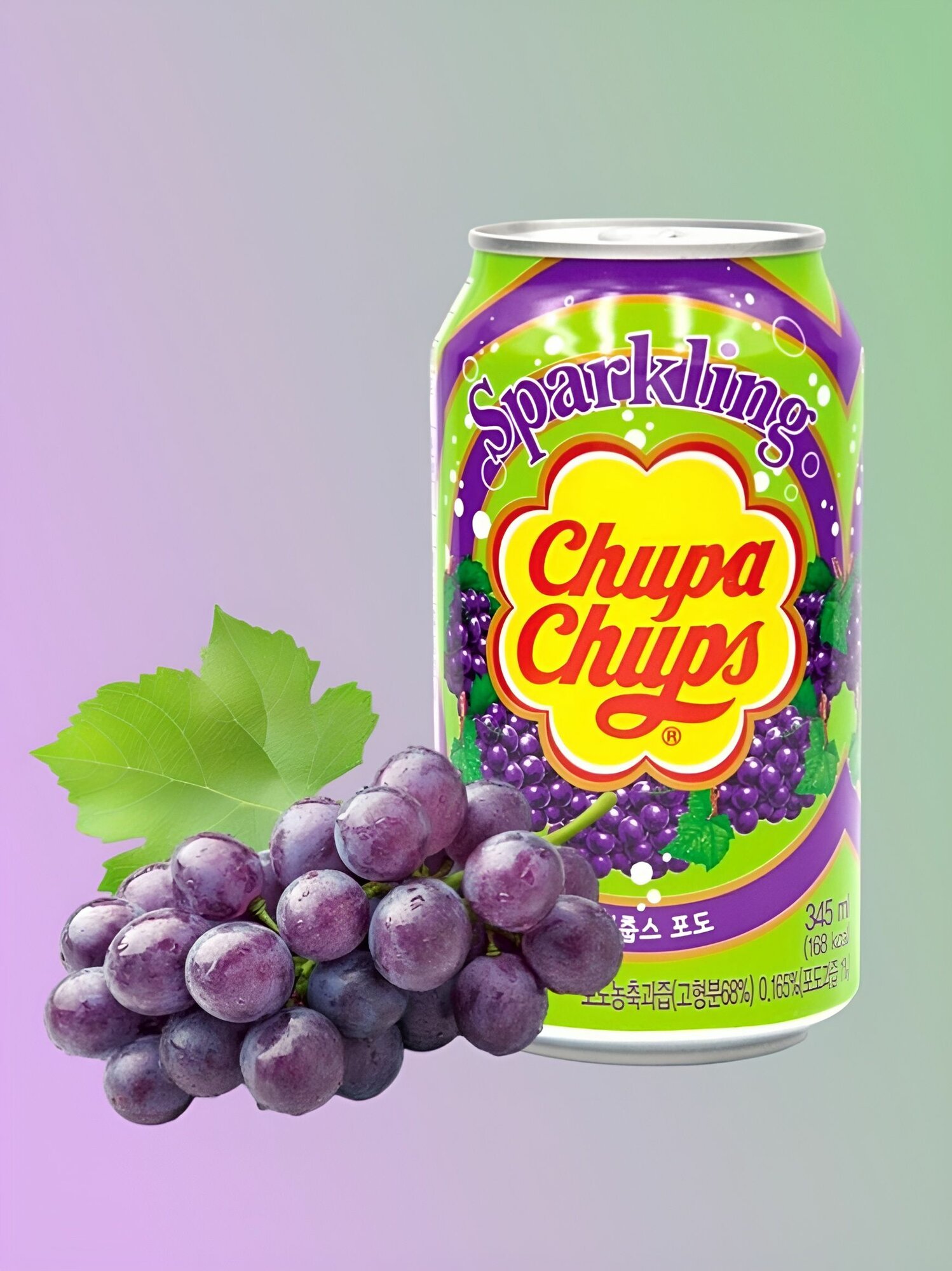 Напиток газированный Chupa Chups виноград 345 мл, Южная Корея