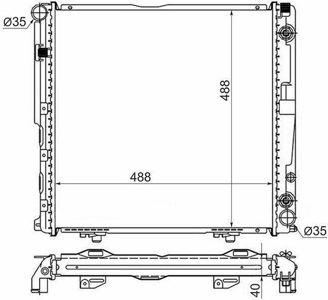 Радиатор SAT MB0002-1 Mercedes-Benz E-Class 84-95