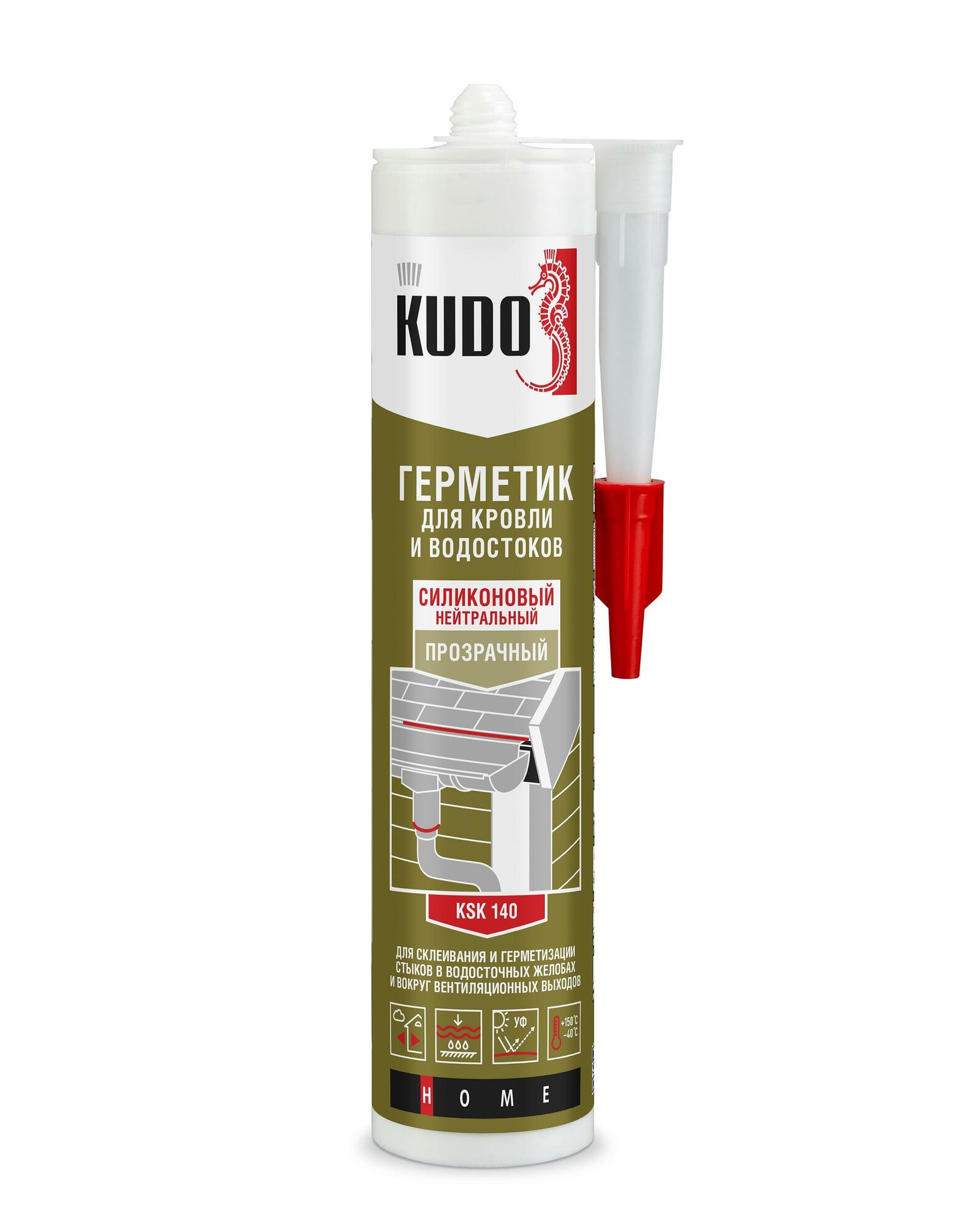 Герметик KUDO KSK-140 для кровли прозрачный 280 мл KUDO KUDO KSK-140 KUDO KSK-140