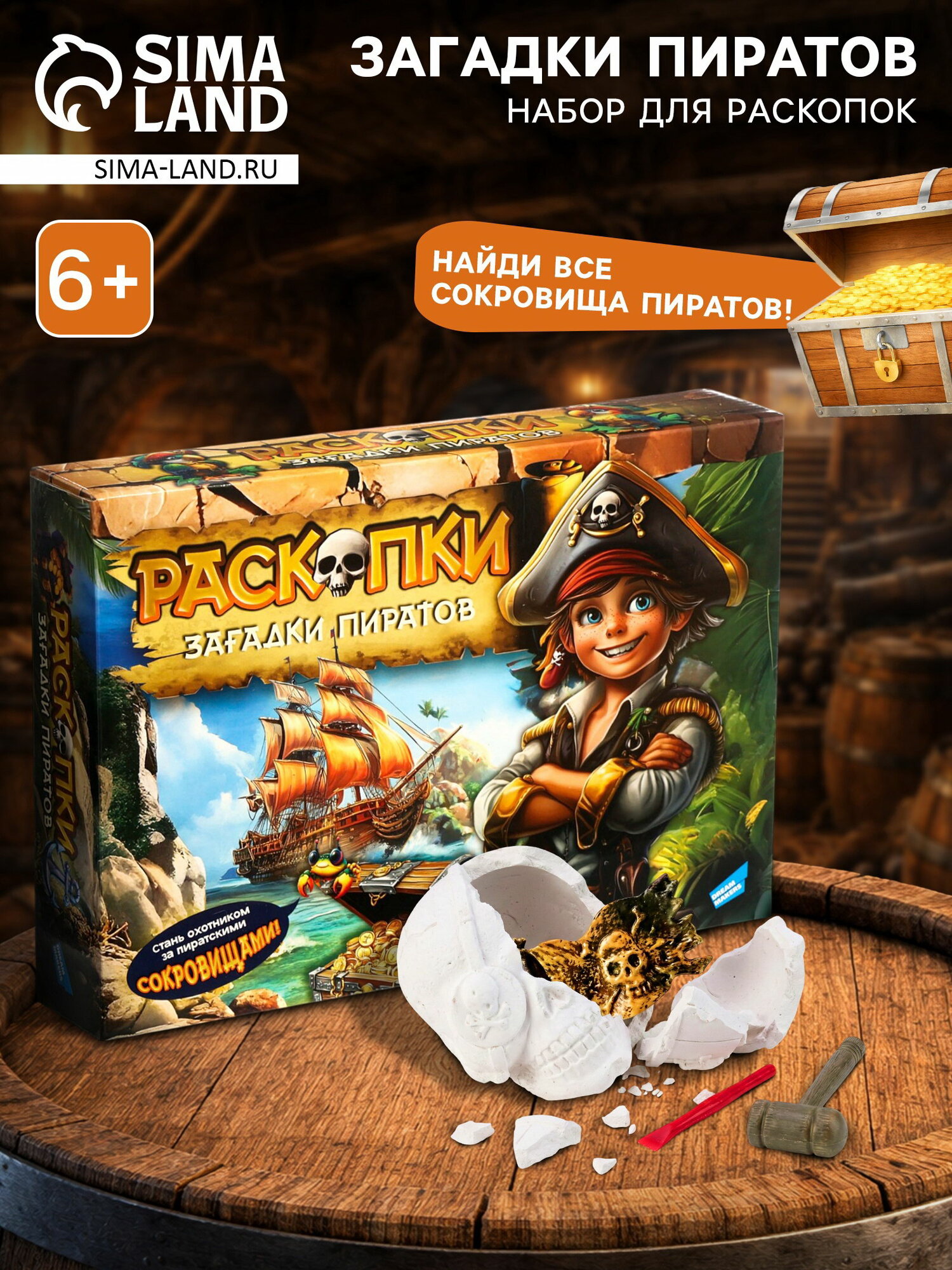 Набор игровой "Раскопки. Загадки пиратов", возраст: от 6 лет