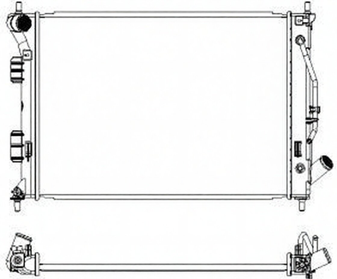 Радиатор HYUNDAI ELANTRA (MD/UD) (10-) 1.6GDI/1.6i 16V/1.8i 16V/2.0i 16V i30 (GD) (12-) 1.6i 16V/1.8