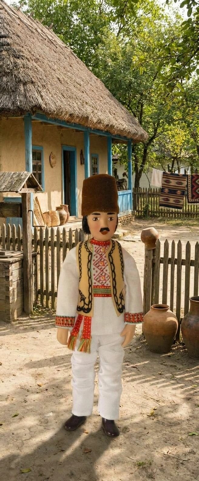 Кукла коллекционная в молдавском мужском костюме