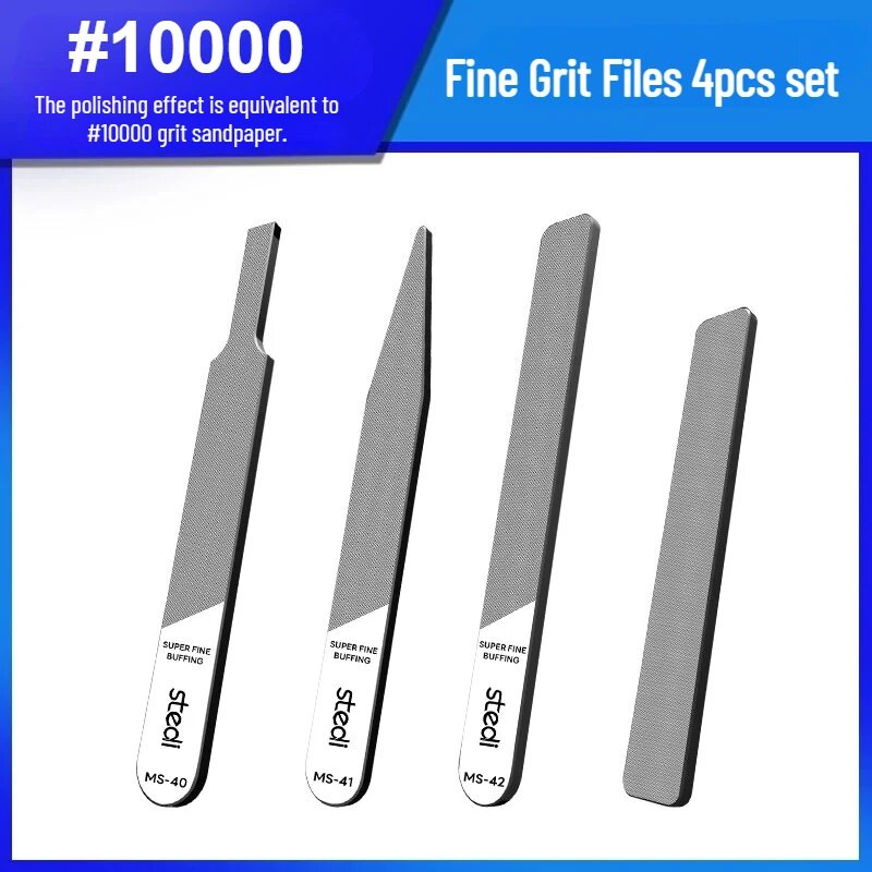 Stedi Fine Grit Files 4шт, Серый, MS-40 41 42 43