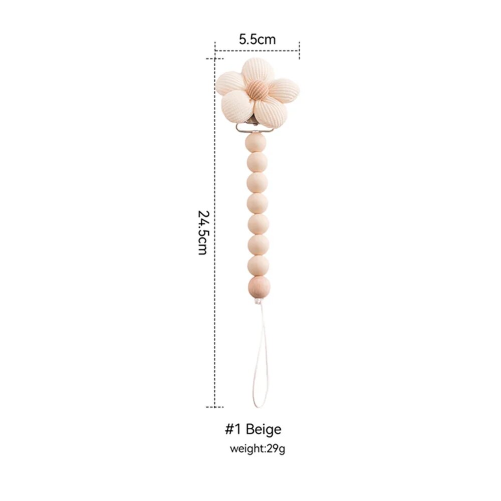 Детские силиконовые прорезыватели Краб Let's Make Бежевый, Pacifier chain 01