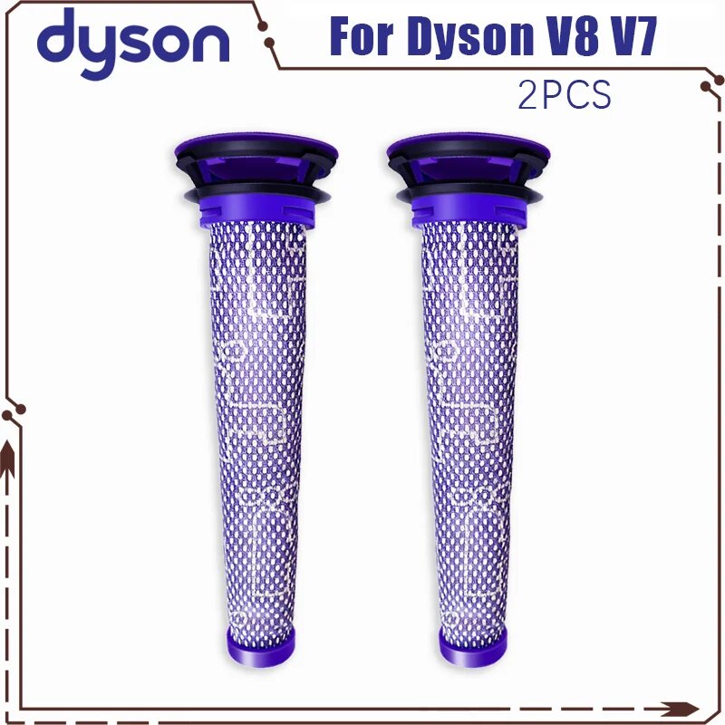 Фильтры для Dyson V7 V8, фиолетовые, 2 шт