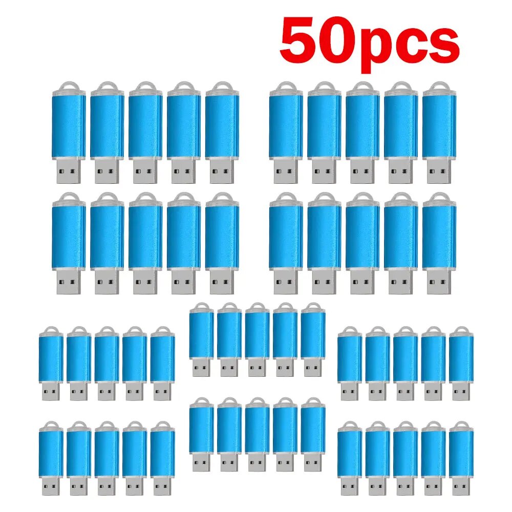 50 шт. USB-флешки 128М blue B