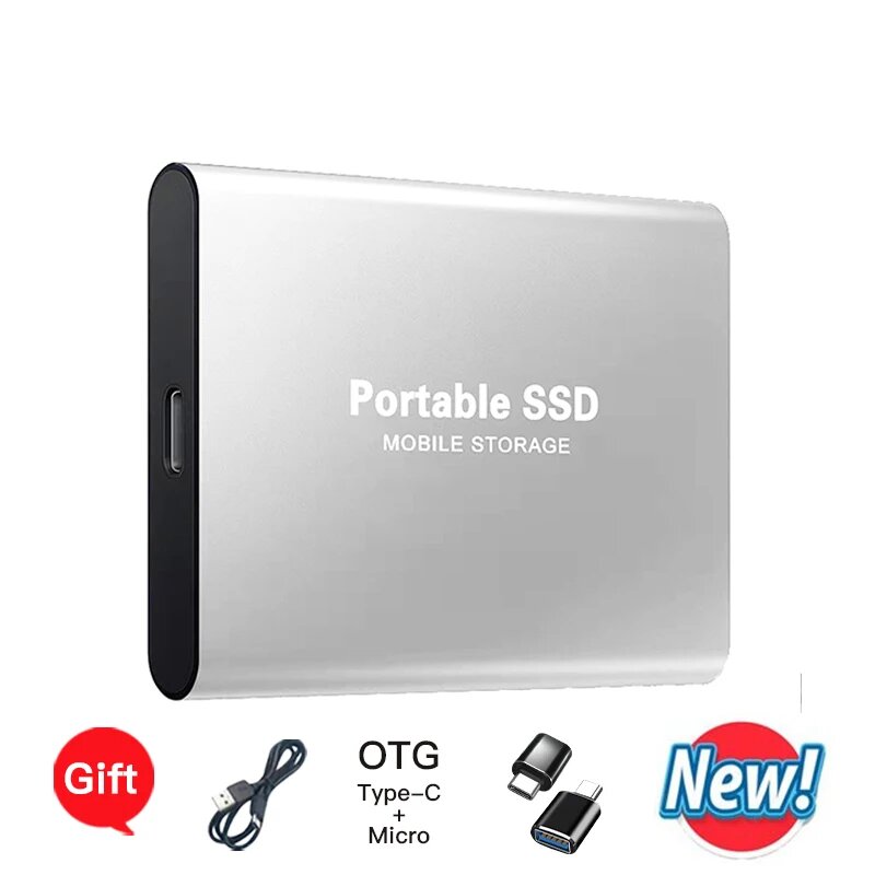 Внешний SSD 4TB, серебристый