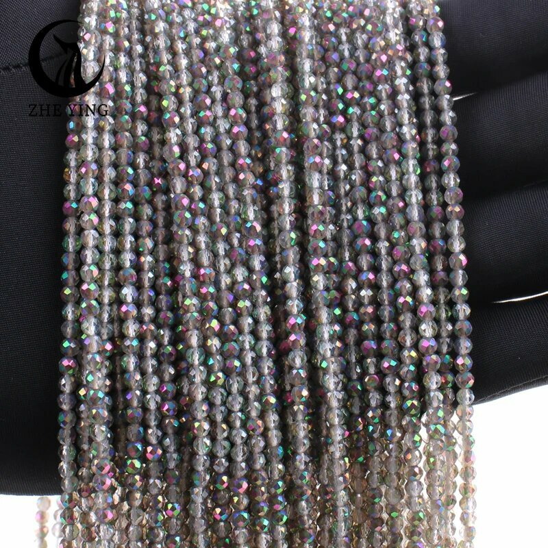 Бусины стеклянные граненые AB 2мм 5 шт. 3mm(about 600pcs), 81. Ji Guang Hong