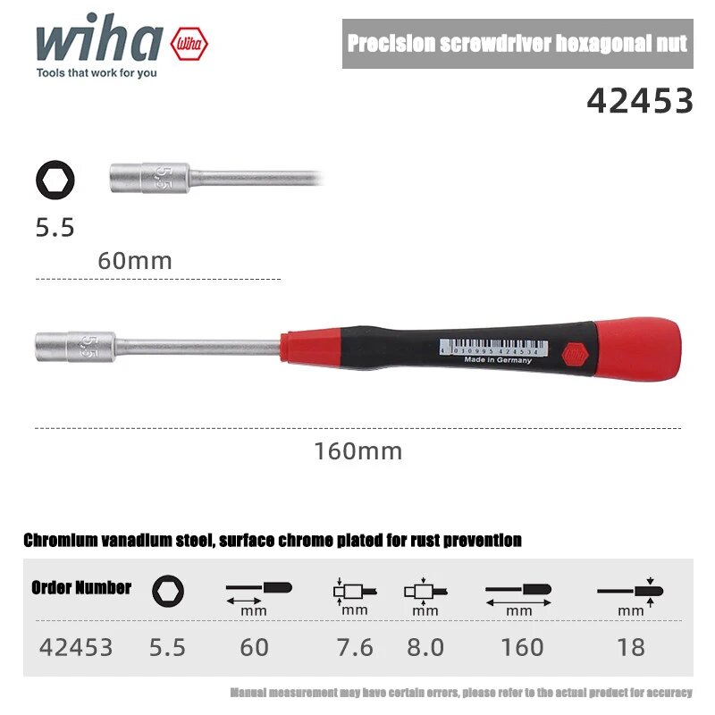 Wiha 42453 отвертка для шестигранных гаек 5.5 мм
