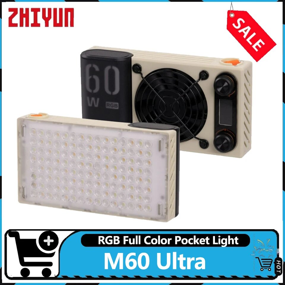 ZHIYUN M60 Ultra 60W карманный светильник RGB 2500-10000K