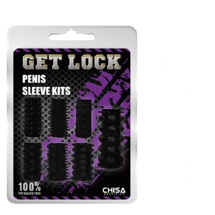 Набор насадок на пенис Penis Sleeve Kits-Black