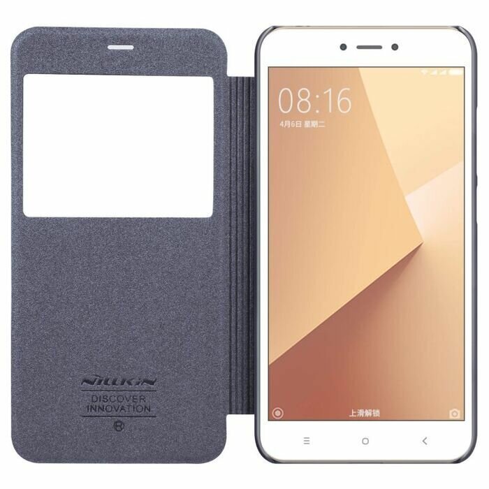 Чехол книжка Nillkin Sparkle для Xiaomi Redmi Note 5A, черный